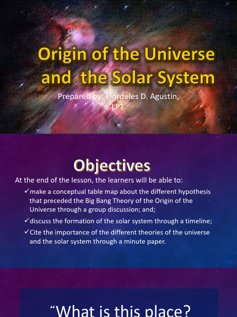 1 Earth Science Origin of The Universe | PDF