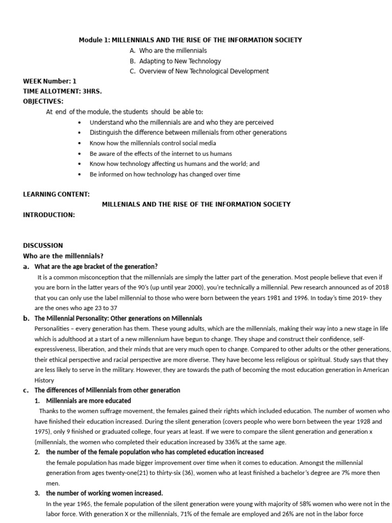 Gec 007 Week 1 | PDF