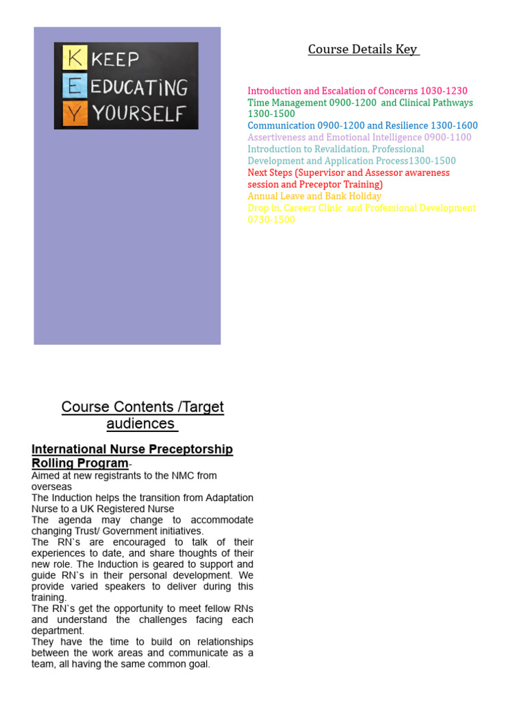 Preceptorship rolling program 2024 | PDF