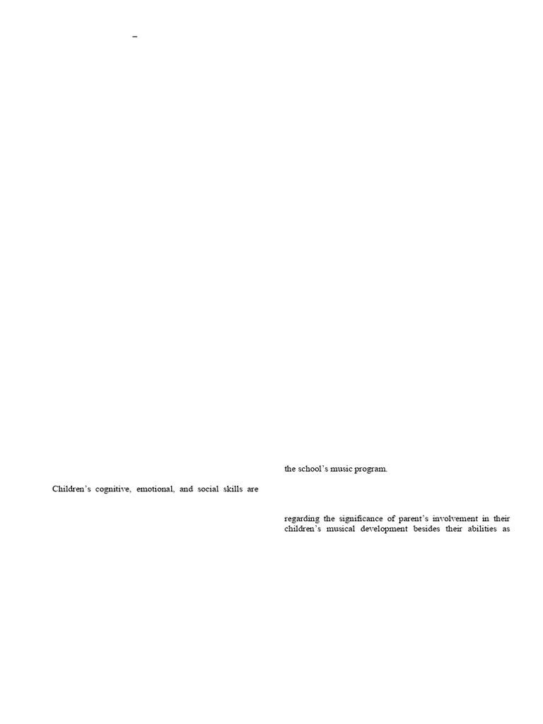 Exploring Musical Aptitude, Parental Involvement and Challenges: Basis ...