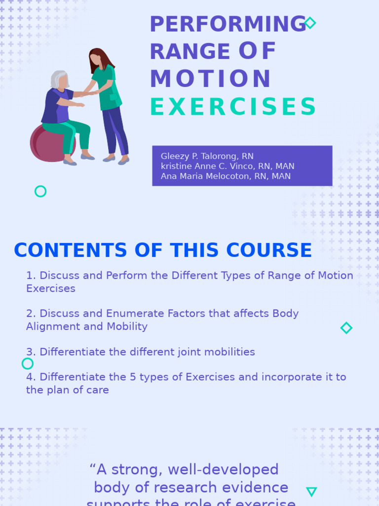 Understanding Range of Motion Exercises | PDF | Muscle Contraction ...
