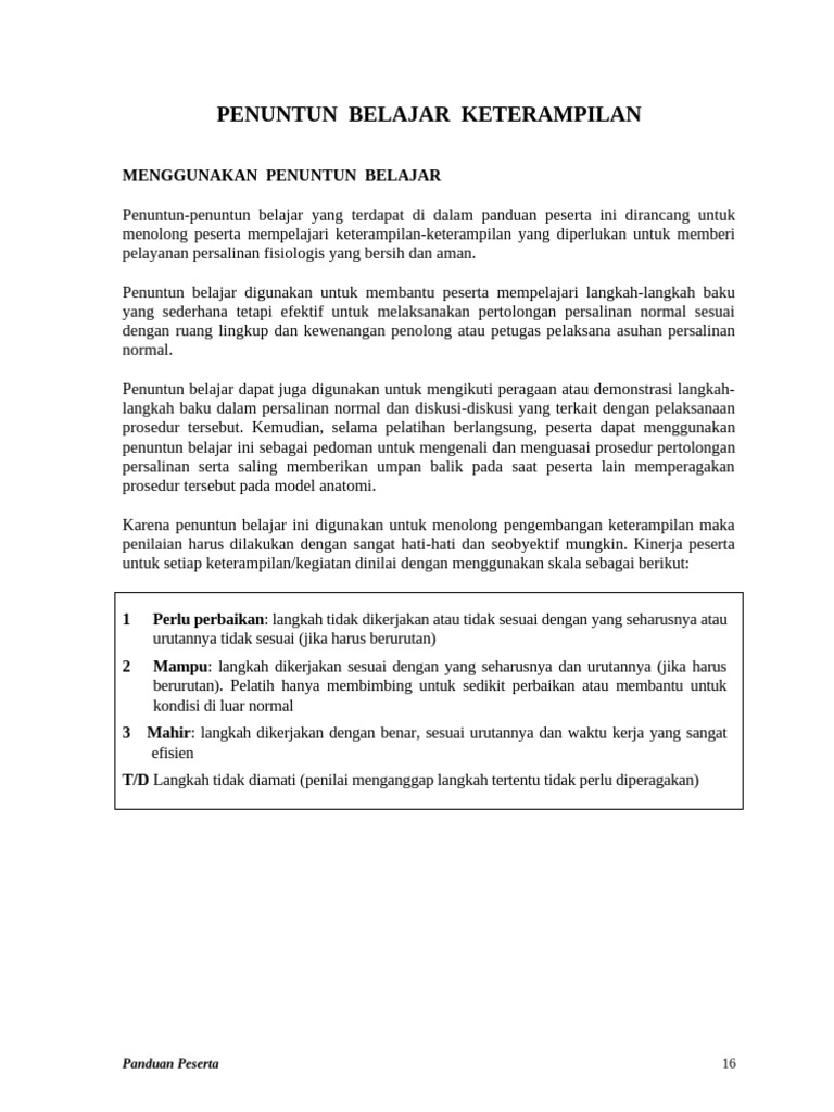 05 Penuntun Belajar Keterampilan PHB | PDF