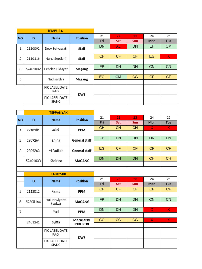 Schedule Juni Juli'24 | PDF