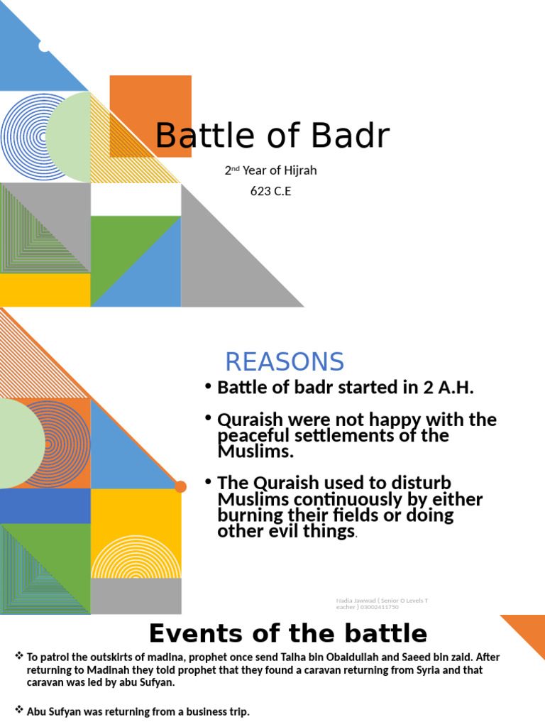 Battle of Badr Workshop | PDF