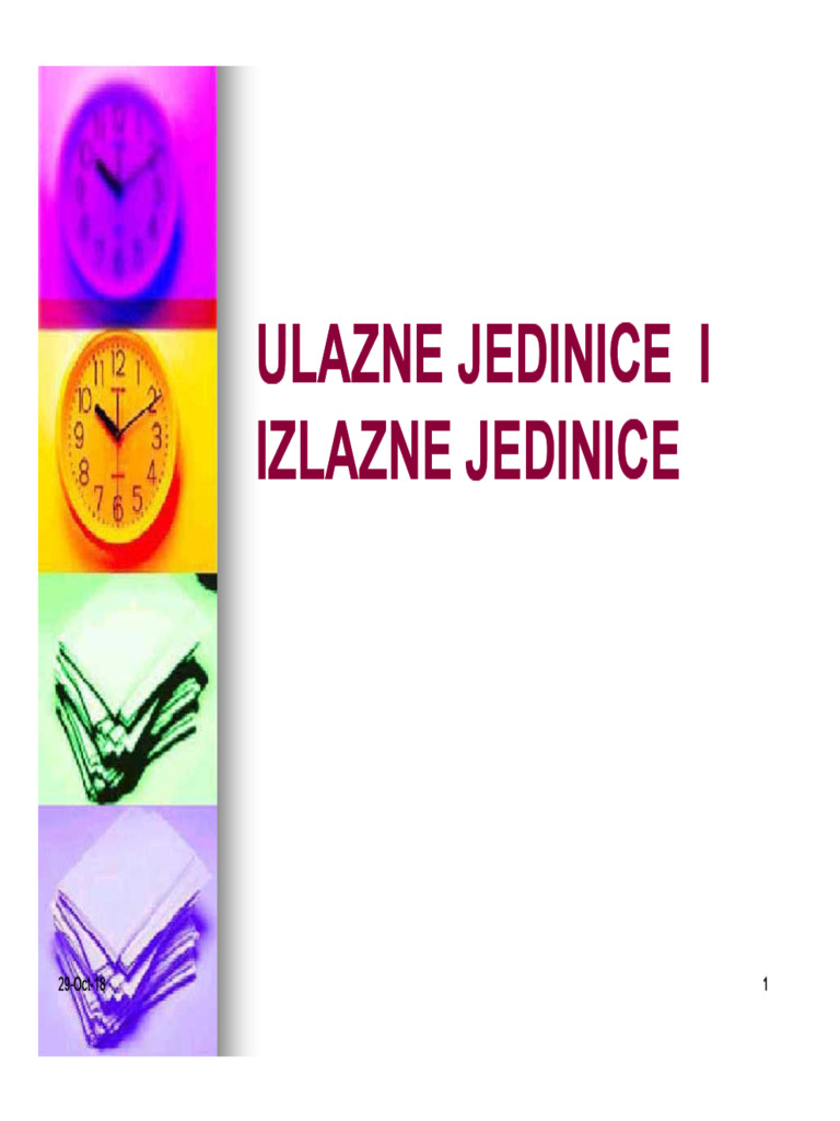 Ulazne I Izlazne Jedinice | PDF