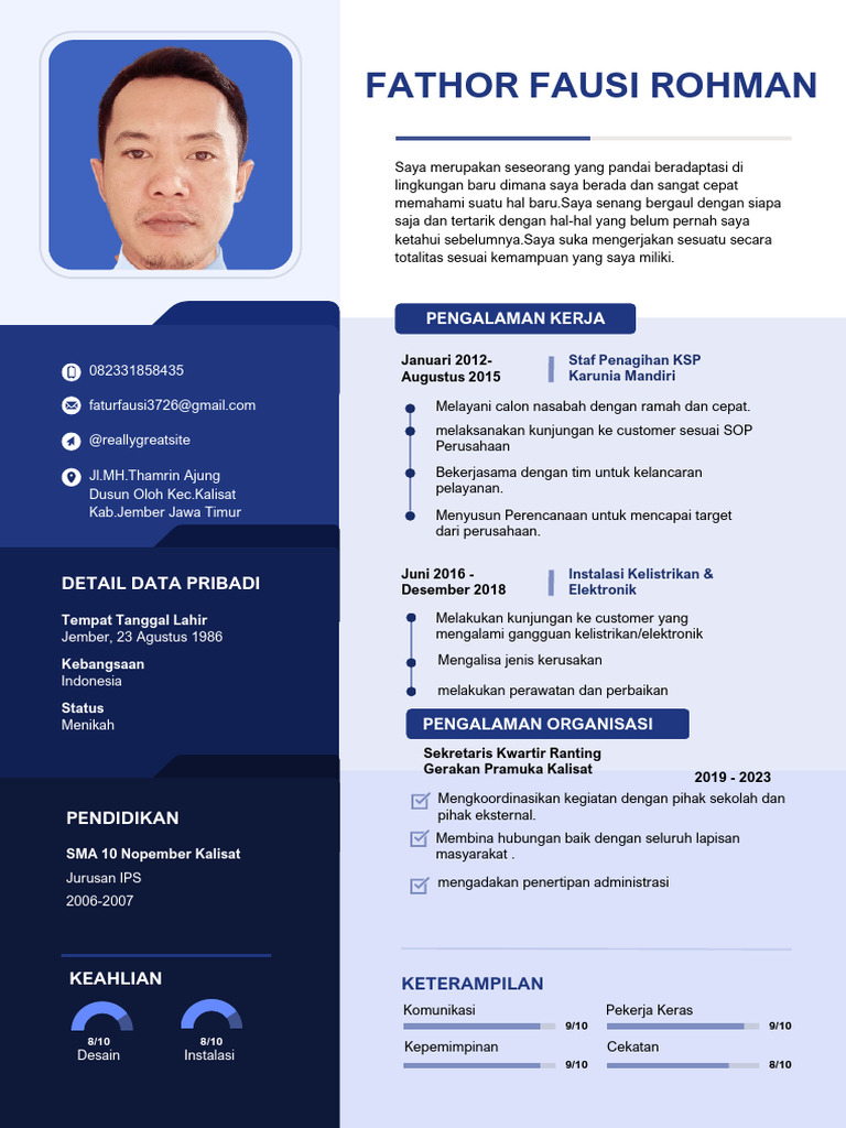 Contoh Resume CV | PDF