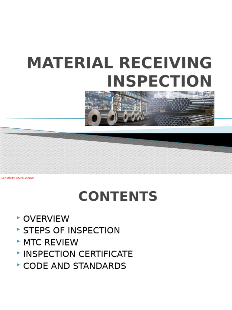 Material Receiving Inspection | PDF