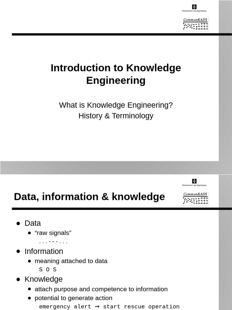 Introduction To Knowledge Engineering | PDF