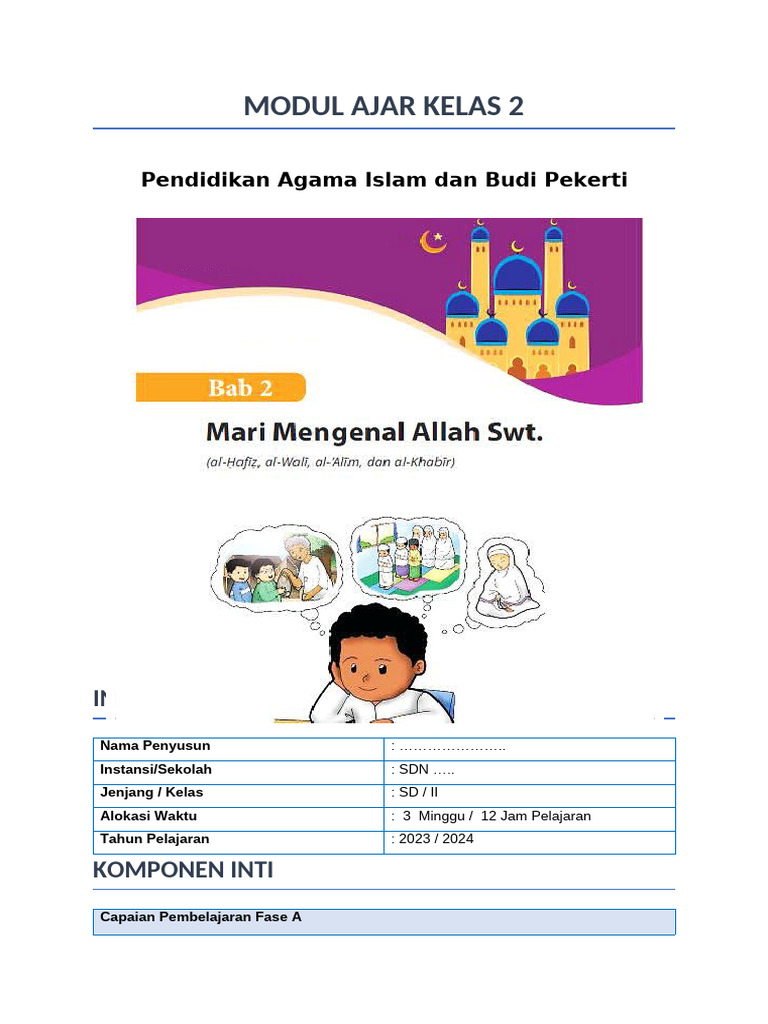 BAB 2 - Mari Mengenal Allah SWT | PDF