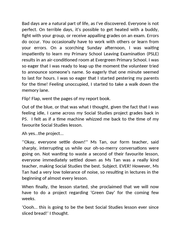 One Thing I Learned | PDF