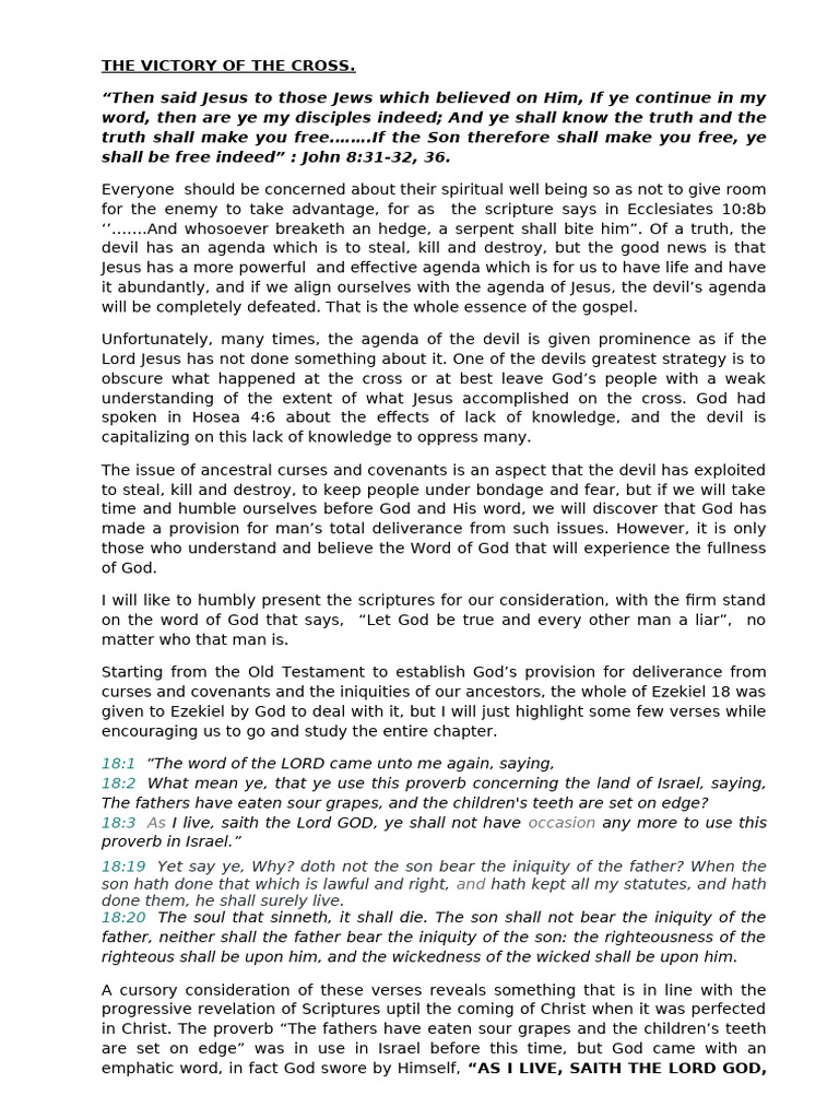 The Victory of The Cross | PDF