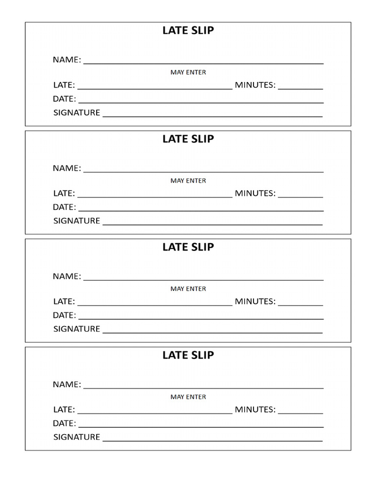 Late Slip | PDF