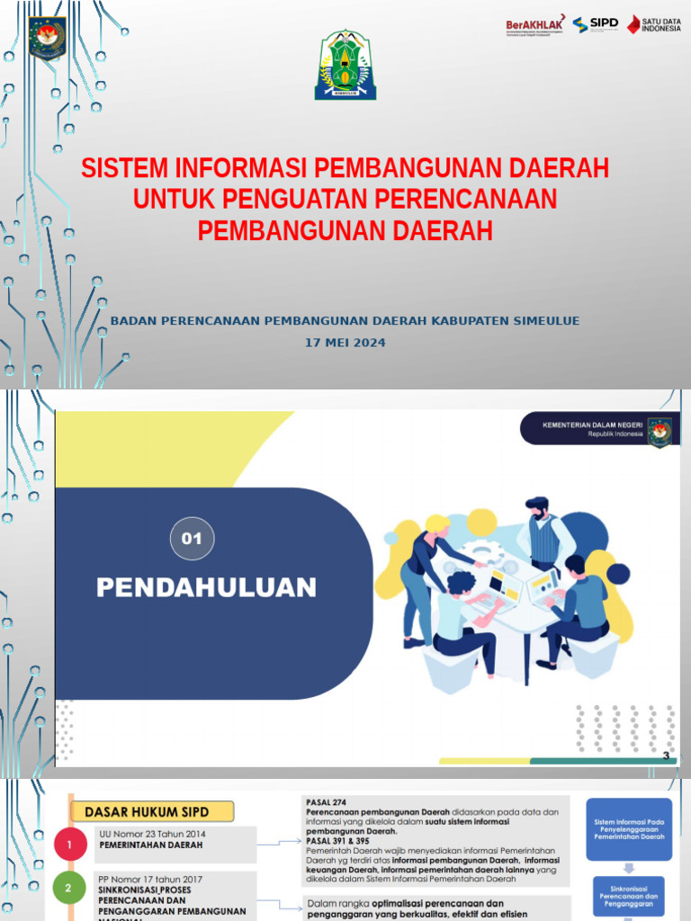 Materi 1 Sosialisasi Pelatihan Dan Penginputan Data Di E-Walidata SIPD | PDF