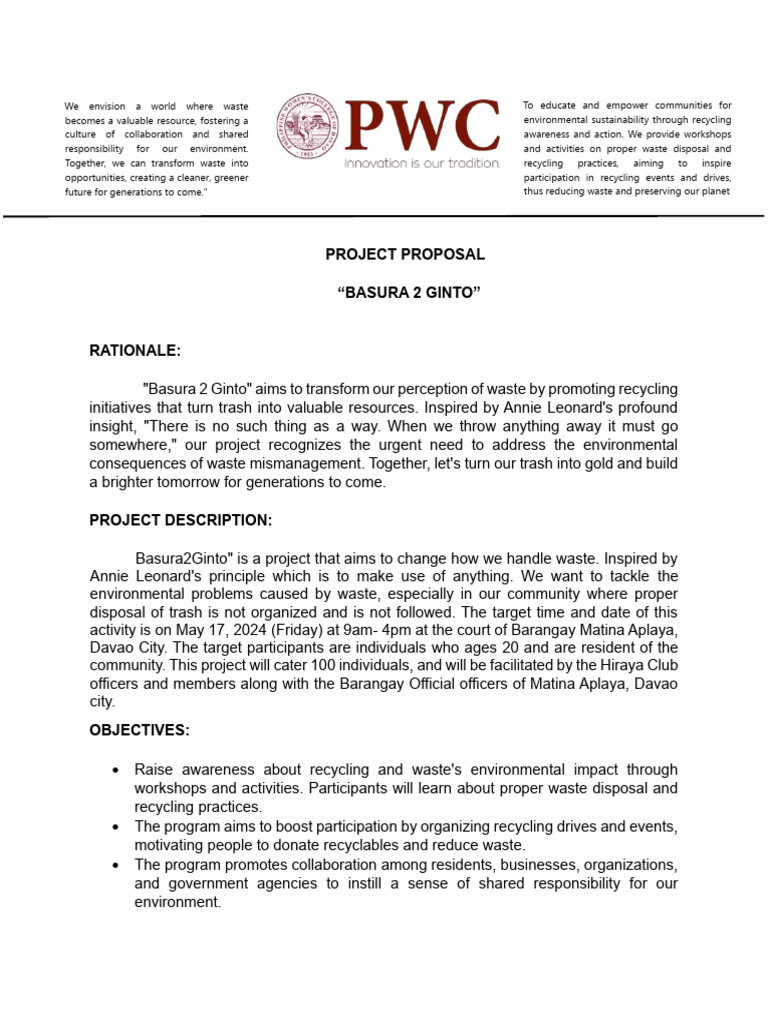 project proposal | PDF