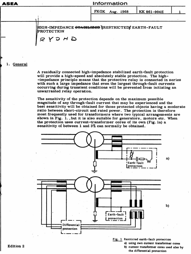 KK861-904E_en_RYDHD_High-impedance_restricted_earth-fault_protection | PDF