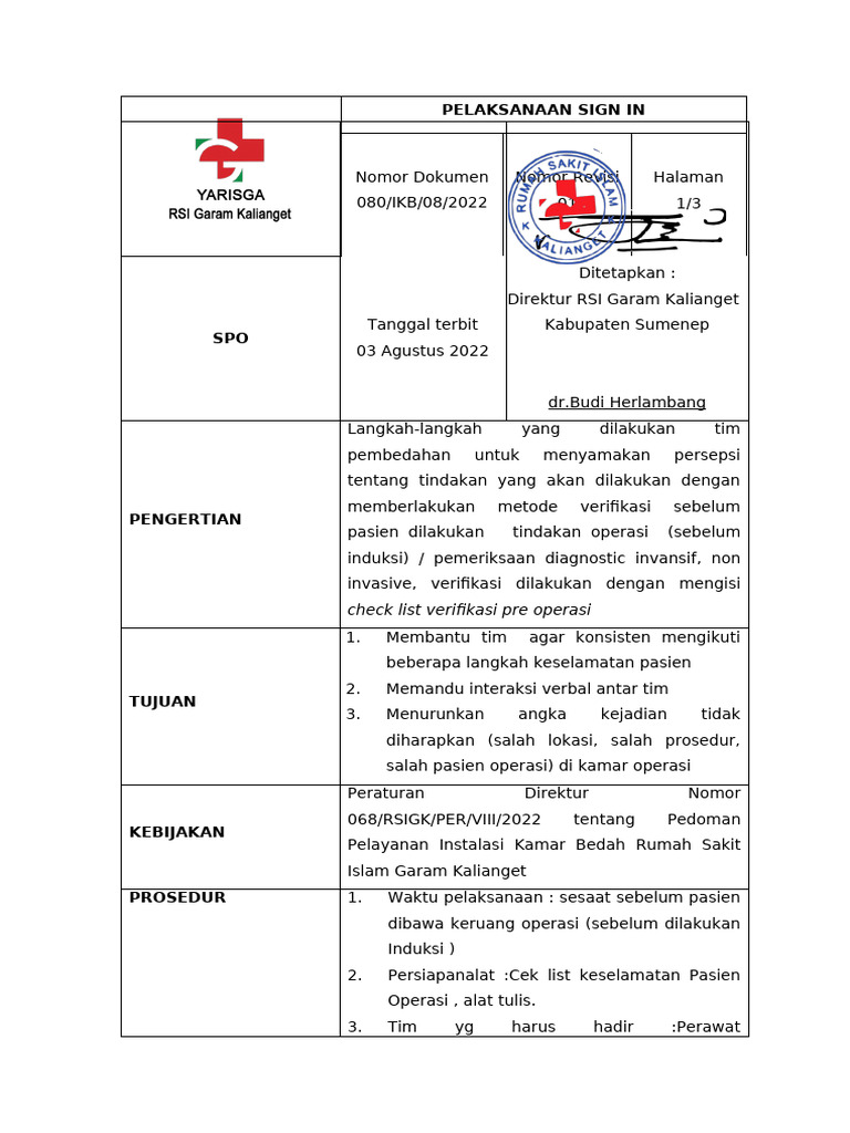80 Spo Pelaksanaan Sign in | PDF