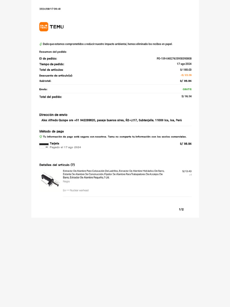 Temu Web Document | PDF