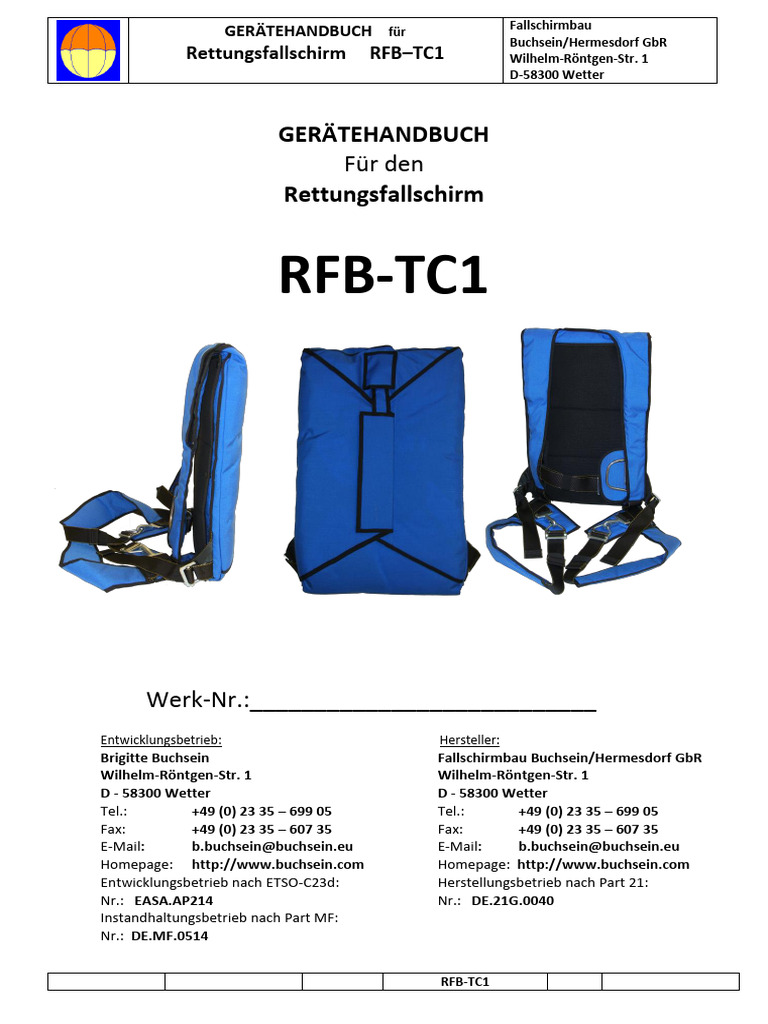 Geraetehandbuch RFB-TC 1 - 01.01.2017 | PDF