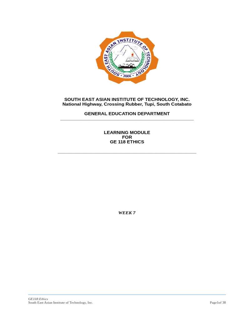 GE118 Midterm Module | PDF