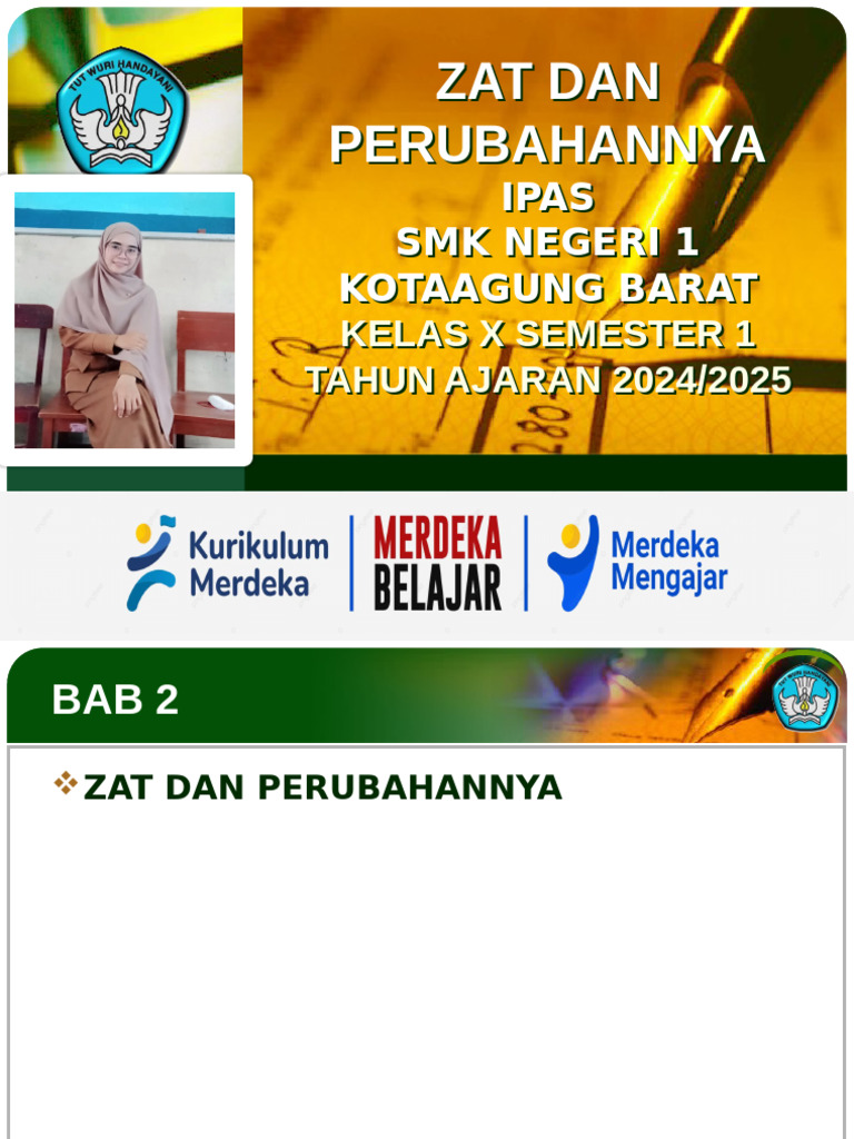 Bab 2. Zat Dan Perubahannya 2024-2025 | PDF