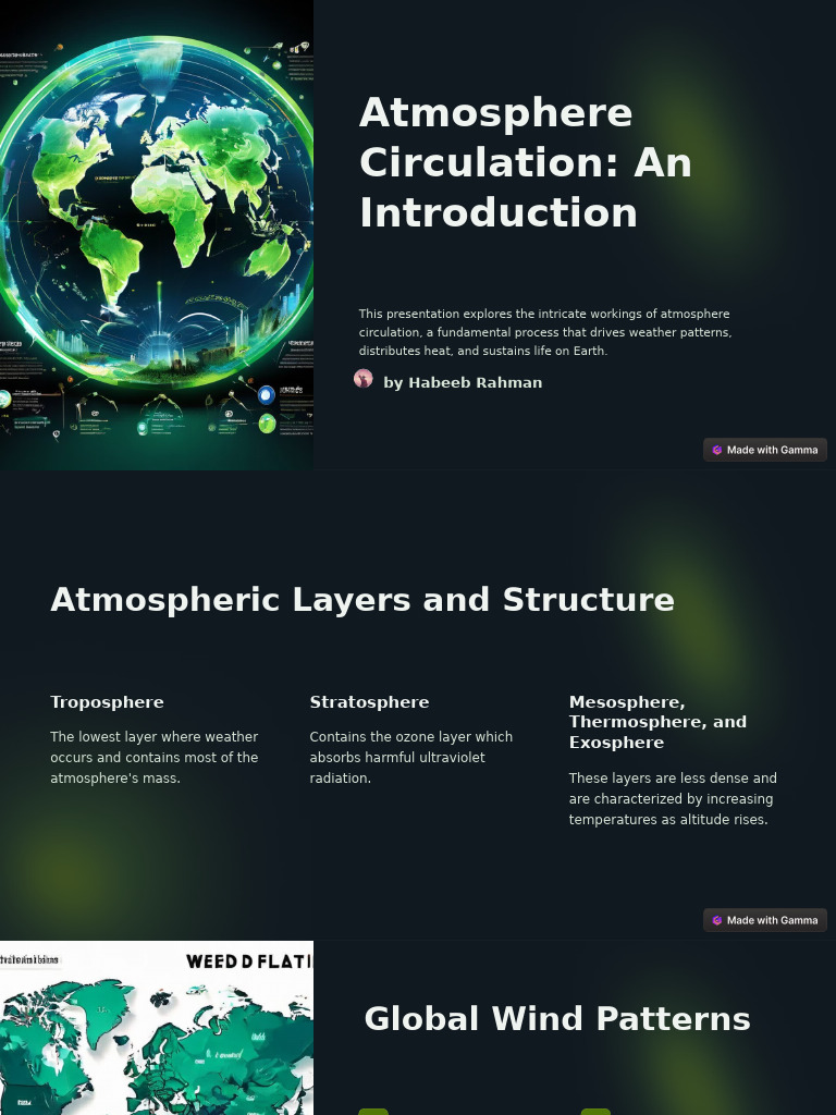 Atmosphere Circulation An Introduction | PDF
