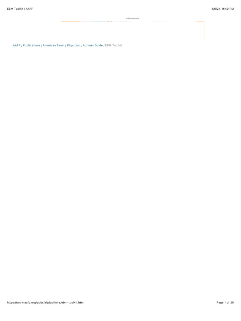 EBM Toolkit - AAFP | PDF