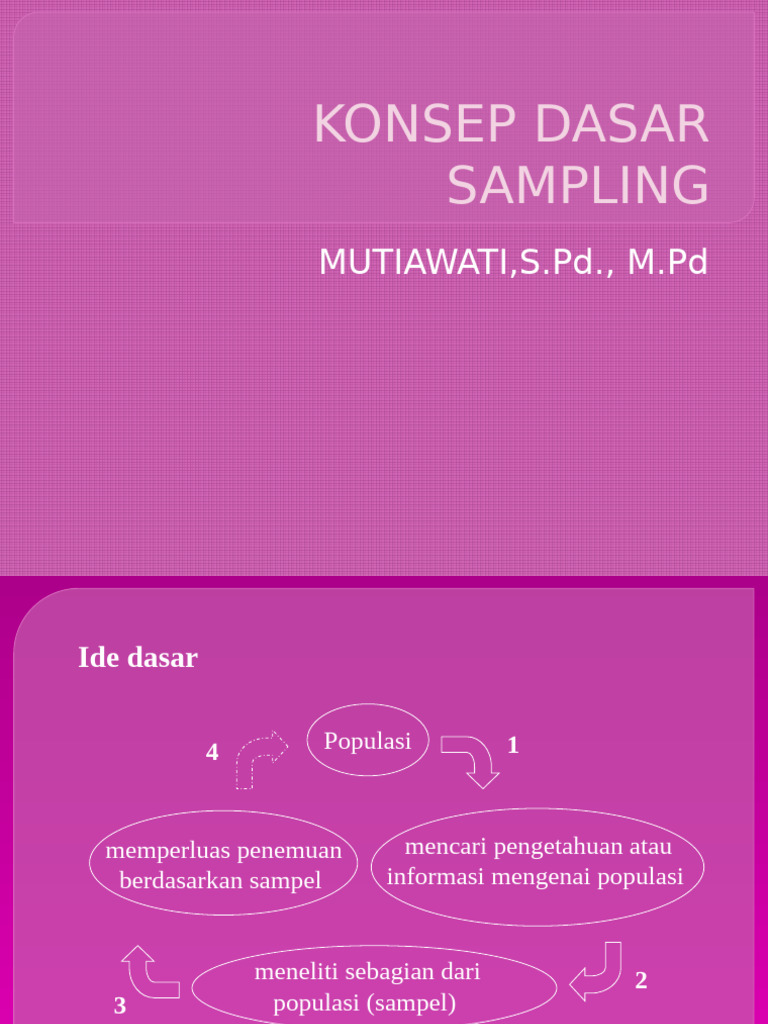 Konsep Dasar Sampling | PDF