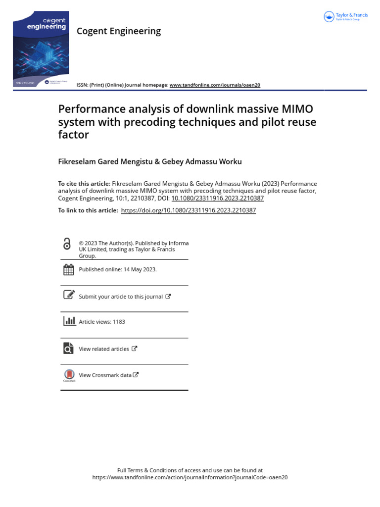 BBBB Performance Analysis of Downlink Massive MIMO System With Precoding Techniques and Pilot ...