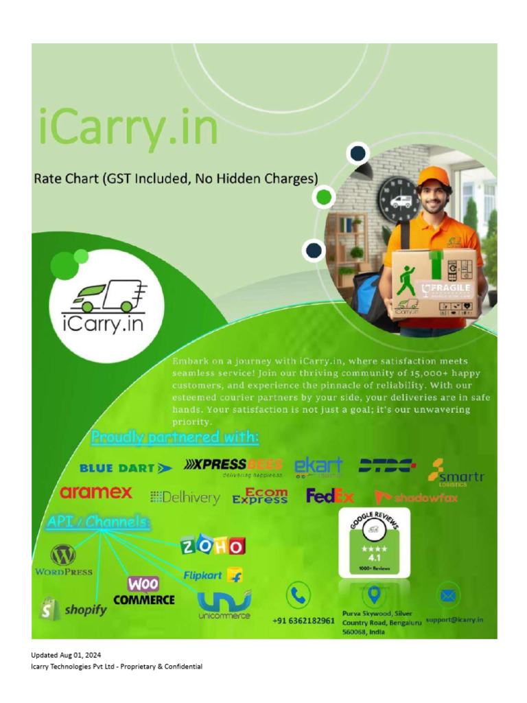 Icarry-Rate-Chart Courier | PDF