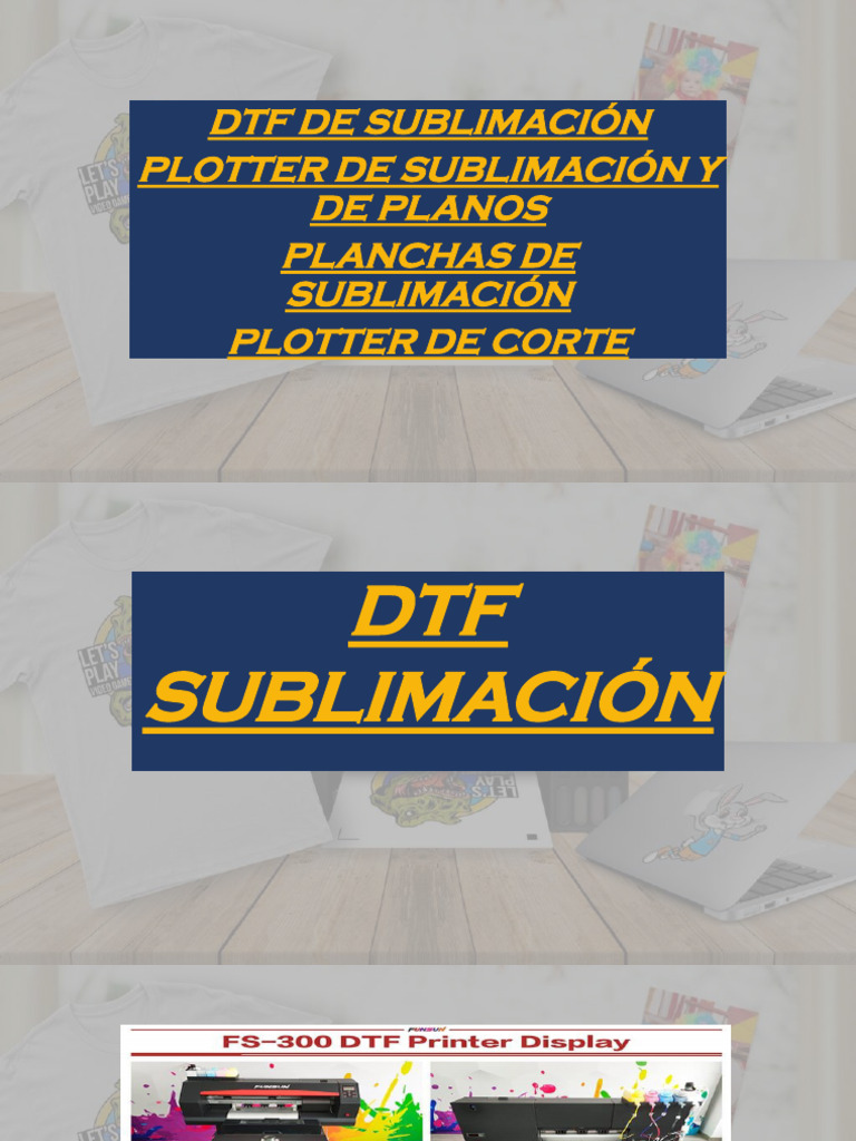 Cat. DTF, Ploter de Subluinación, de Corte, Planchas 2024 | PDF
