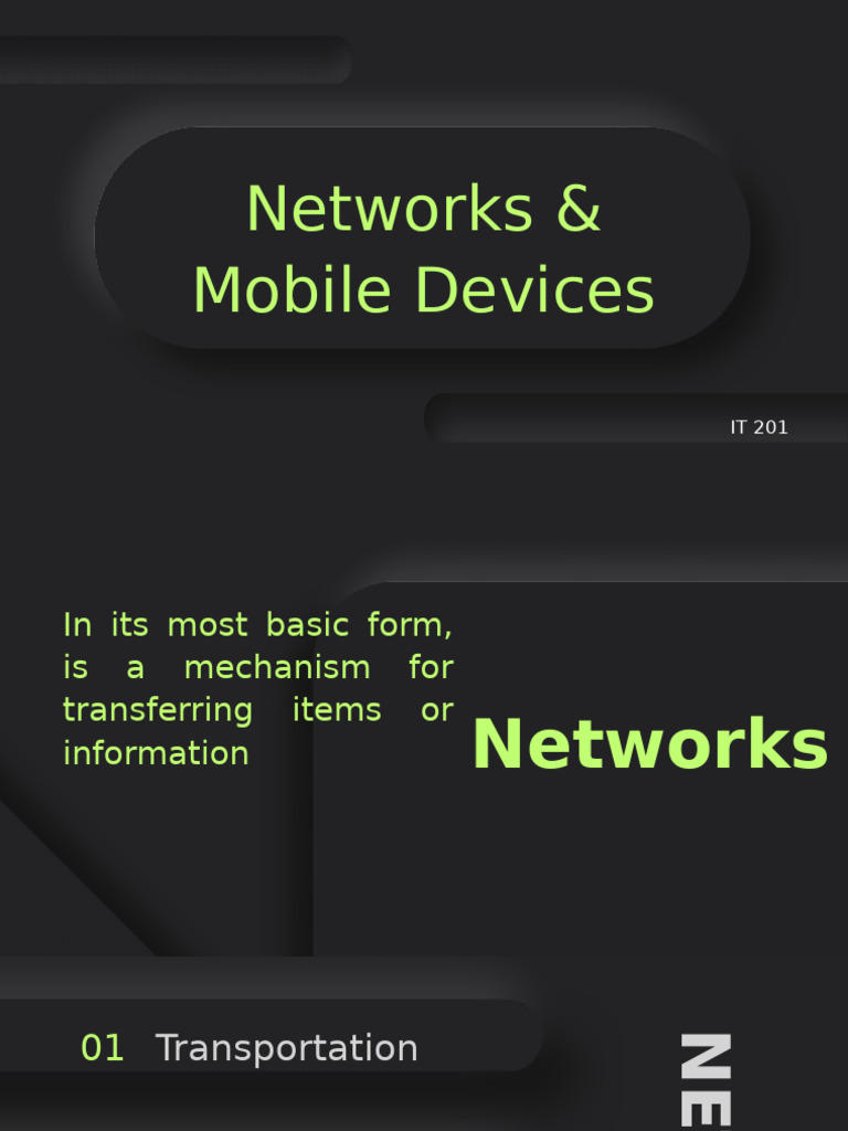 Topic 3 Netwroks Mobile Devices | PDF