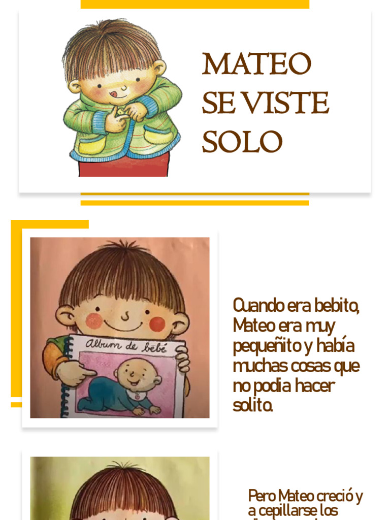 Cuento - Mateo Se Viste Solo | PDF