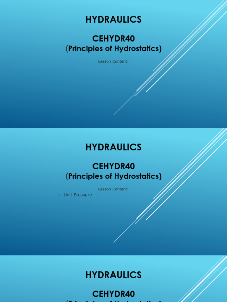 Chapter 2 - Principles of Hydrostatics | PDF