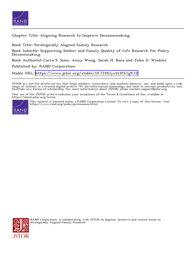 Aligning Research To Improve Decision Making | PDF Aligning Research To Improve Decision Making | PDF