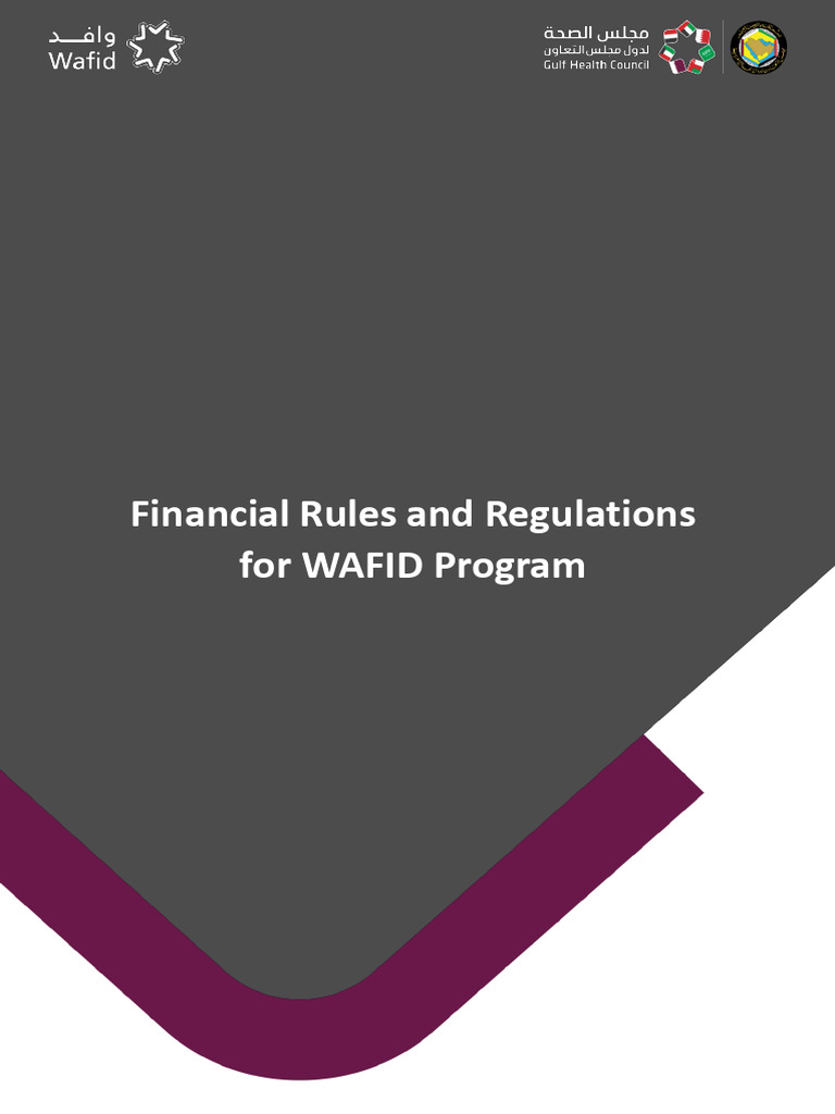 Financial Rules and Regulations For WAFID Program | PDF