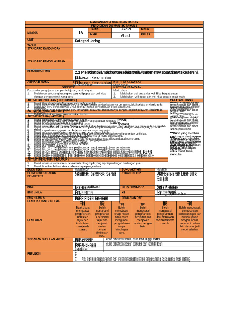 m16 RPH PJ THN 6 2024-2025 by Cikgu Gorgeous | PDF