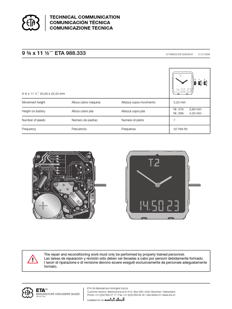 Eta - 989.333 Rado Español | PDF
