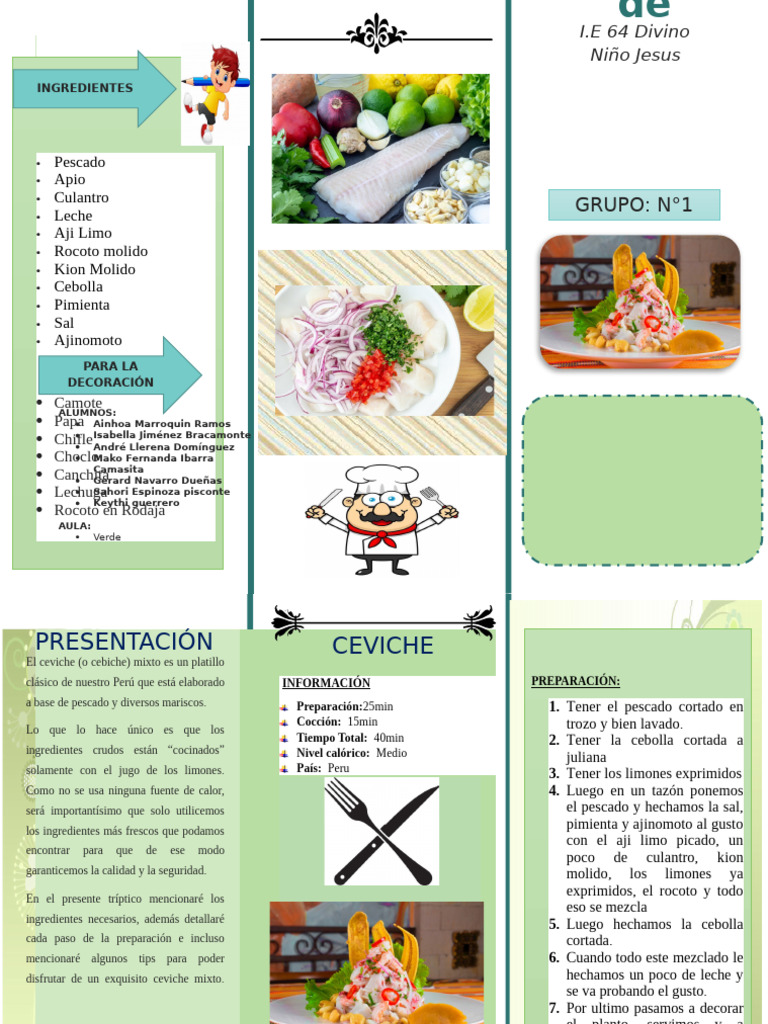 Triptico de CEVICHE Docx | PDF