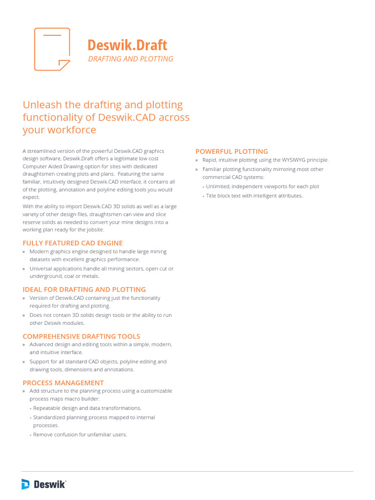 Deswik - Draft Module Summary | PDF