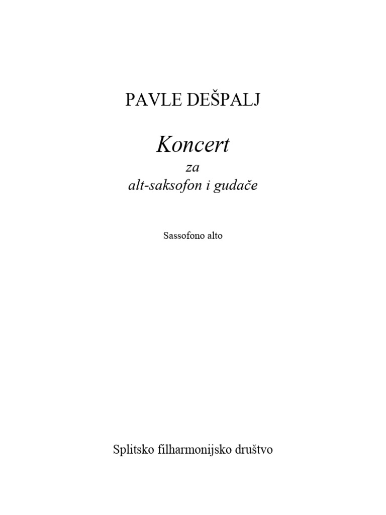 Dešpalj Koncert | PDF