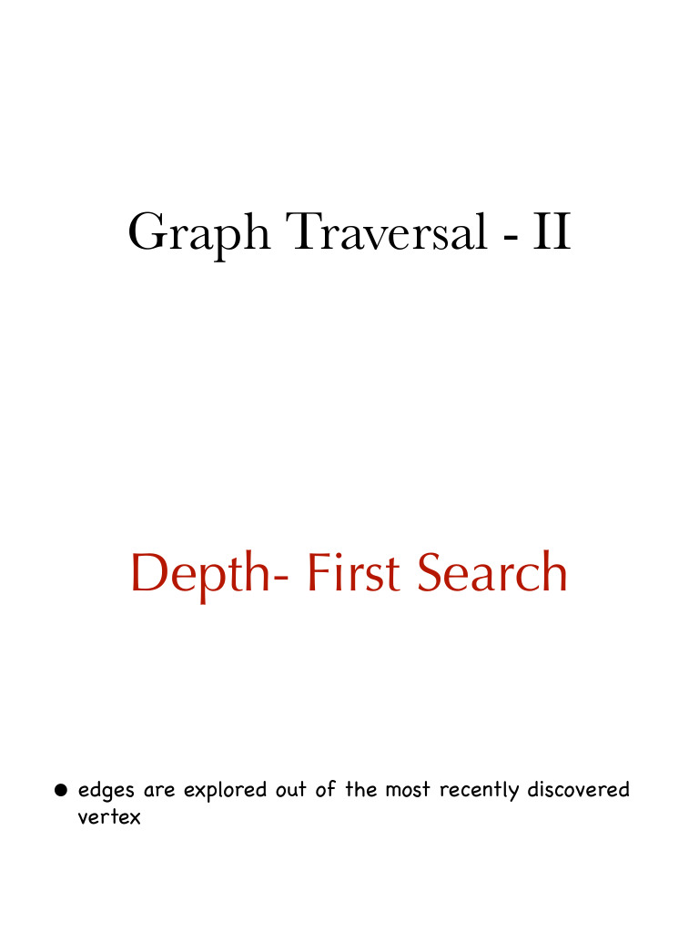 Graph Traversal II | PDF Graph Traversal II | PDF