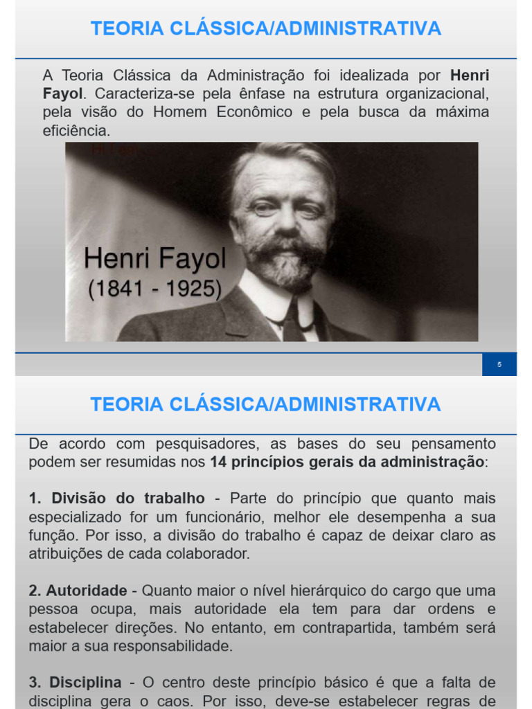 Teoria Clássica-Administrativa | PDF