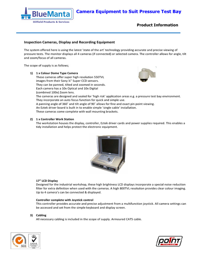 Camera Equipment Product Information | PDF
