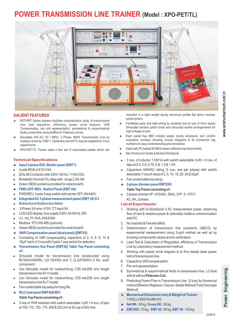 Transmission Line Trainer | PDF