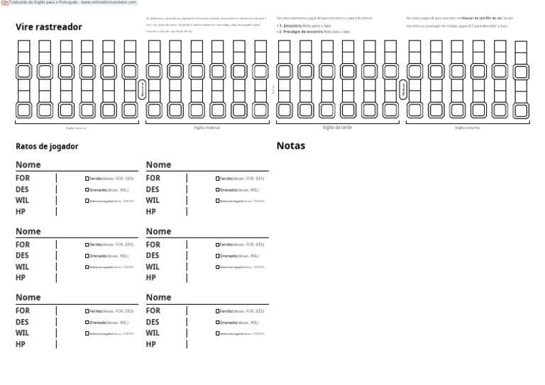 Mausritter GM Session Sheet - En.pt | PDF