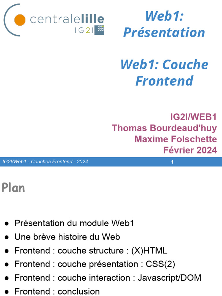 FrontEnd IG2I | PDF