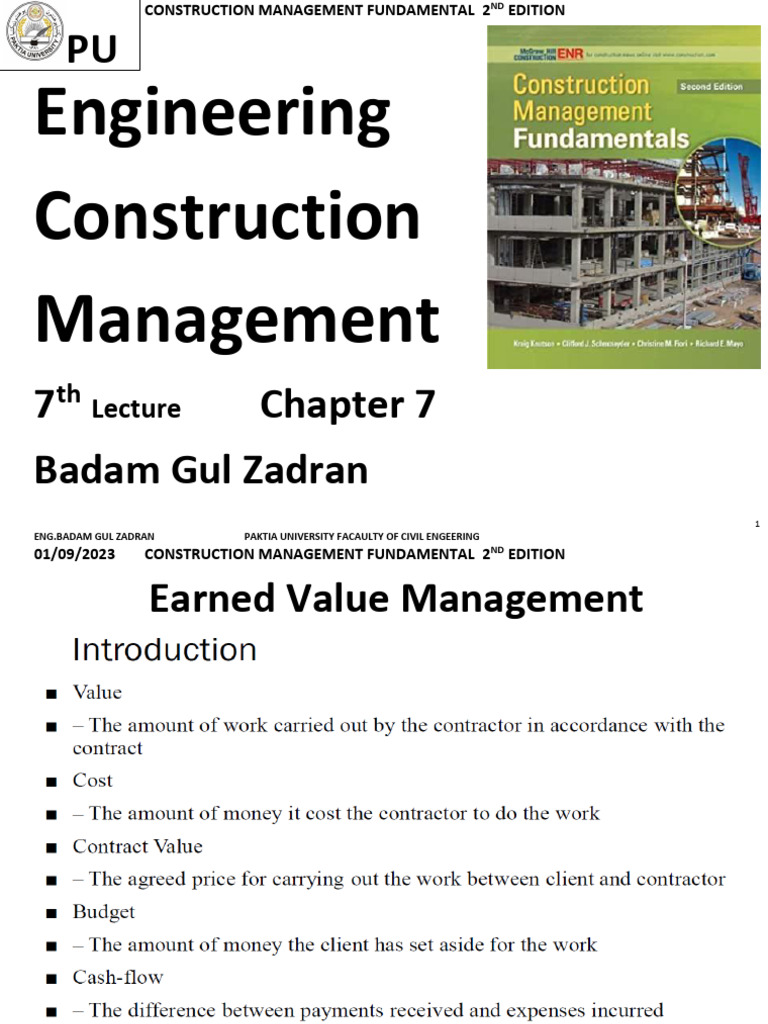 LEC-7-ECM2 Earned Value Management | PDF