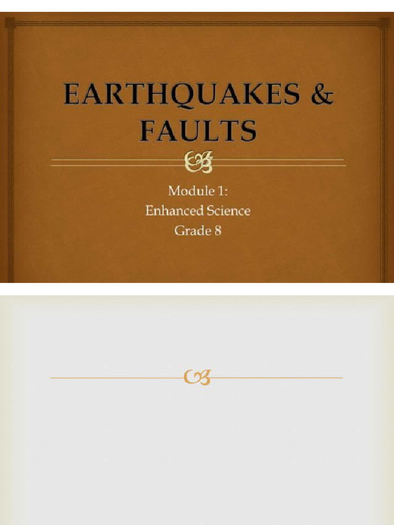 Earthquakes and Faults | PDF
