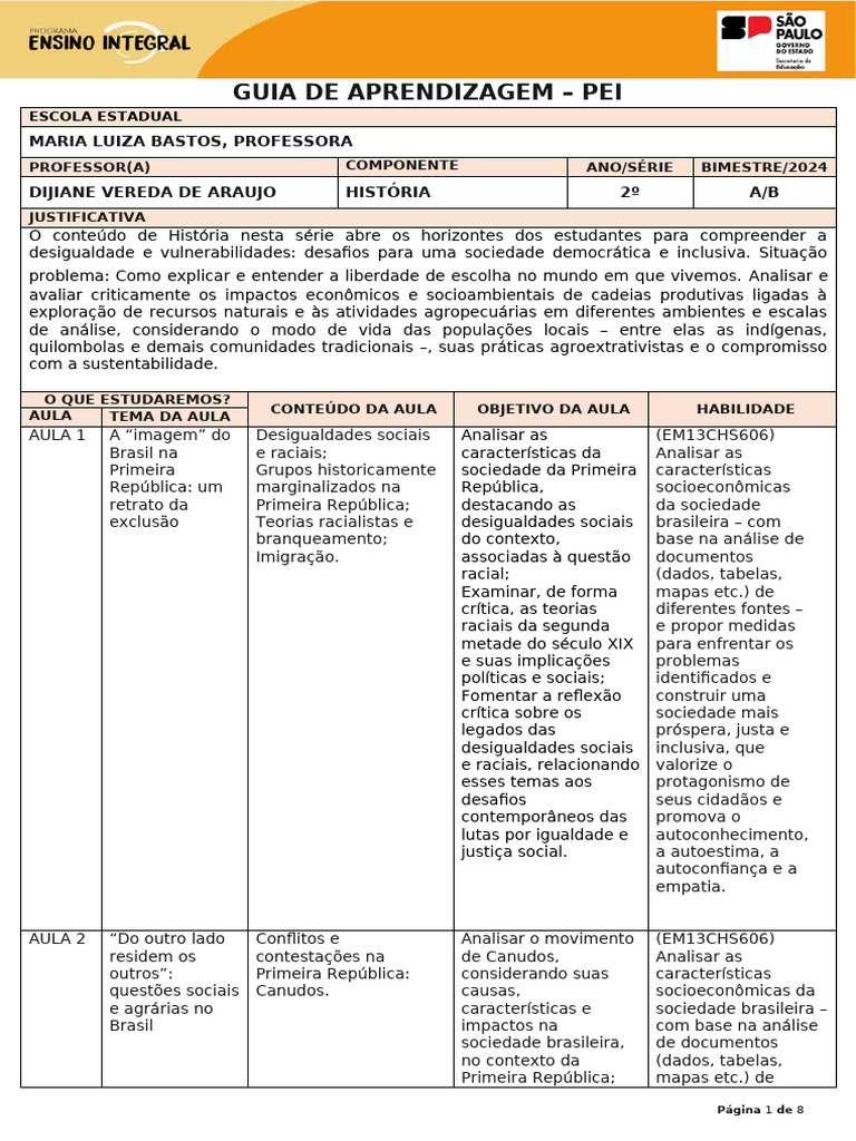GUIA DE APRENDIZAGEM 2 ANO | PDF