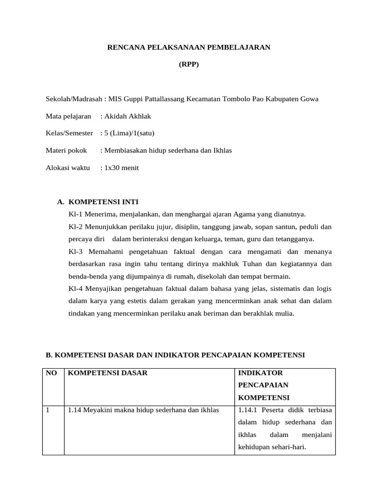 RPP Microteaching | PDF